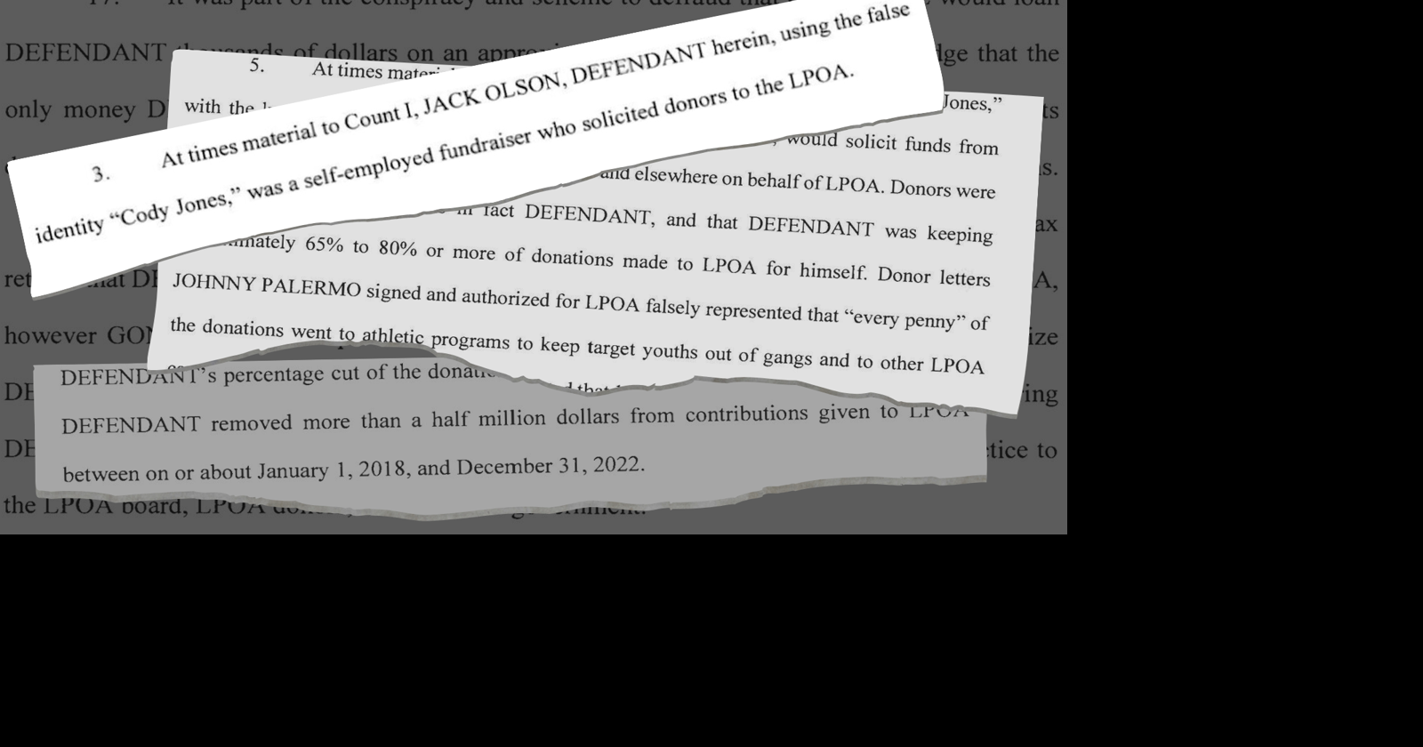 Jack Olson, fundraiser for police, now awaits trial himself