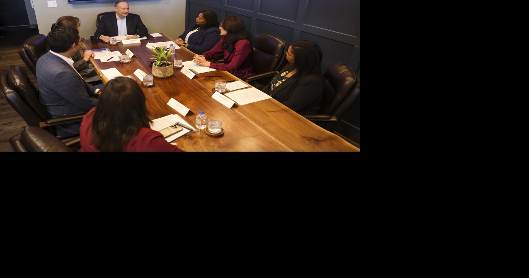 Photos: Second gentleman Doug Emhoff visits Omaha for roundtable and ...