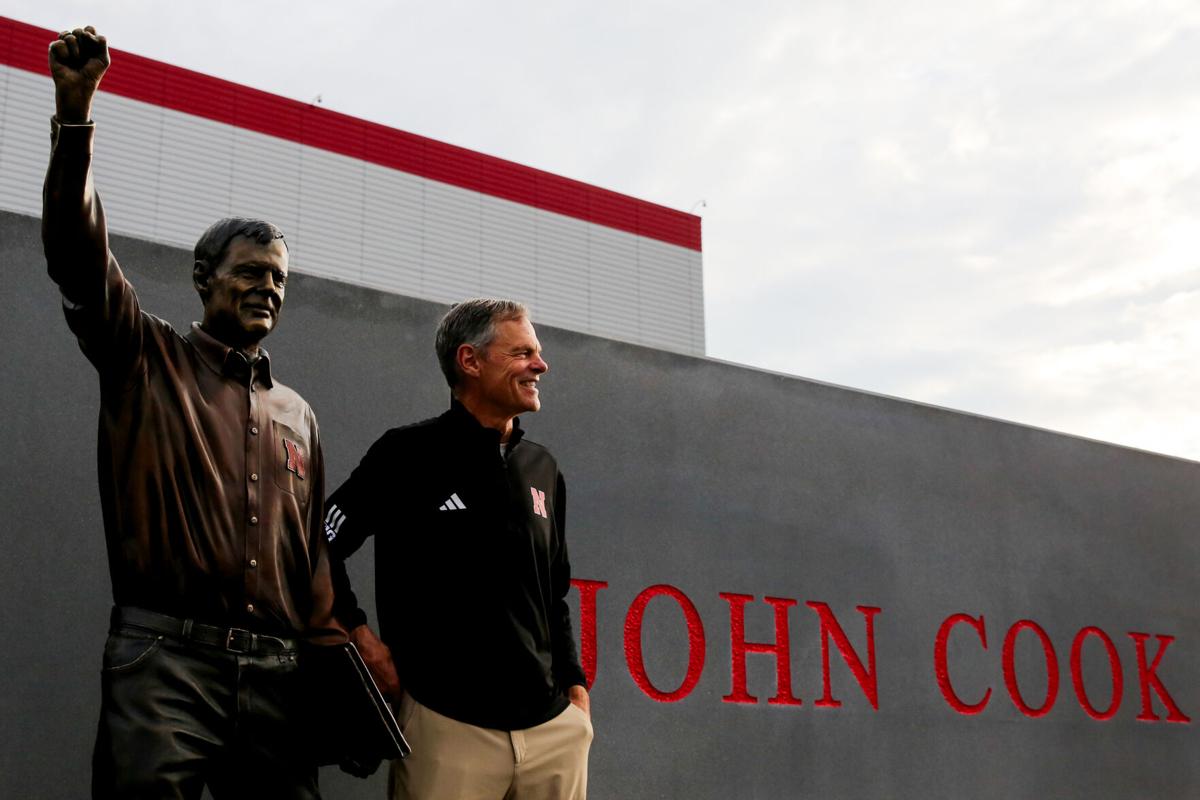 Nebraska honors John Cook with statue at Devaney Center