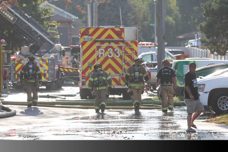 Omaha firefighters respond to three-alarm fire at apartment complex