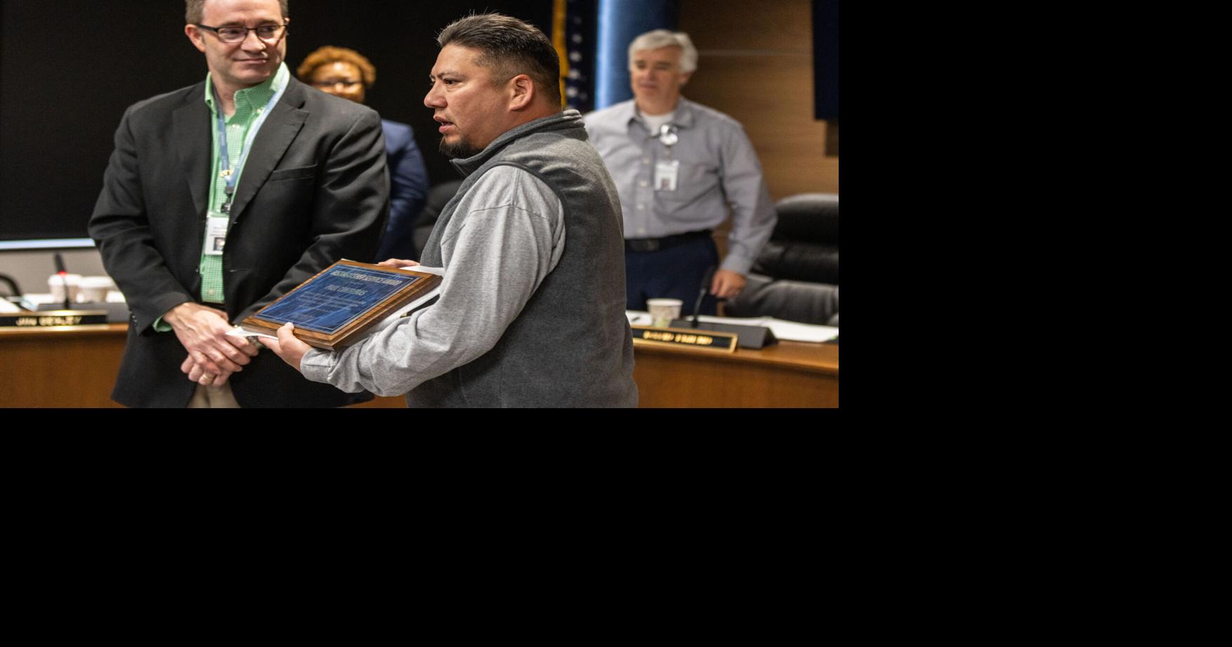 Omaha MUD board honors employee for heroism at Chiefs parade