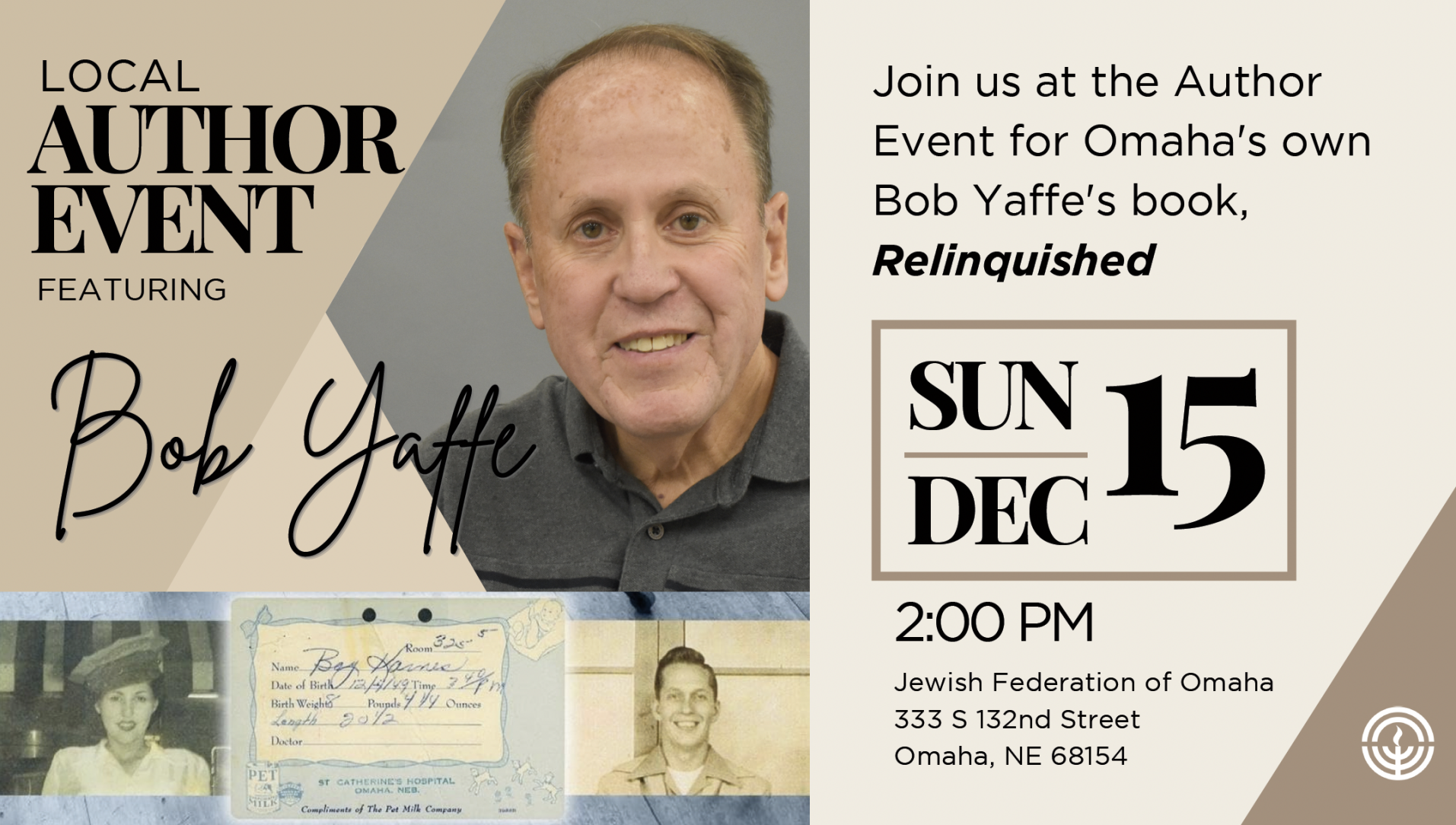Local Jewish author Bob Yaffe to speak | News | omahajewishpress.com