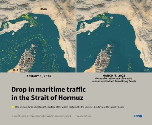 Only nine commercial ships detected crossing Hormuz Strait since Monday ...