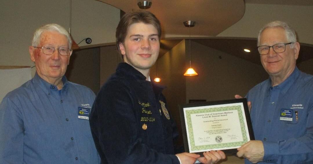 Tanner Clark receives Louis M. Sasman Award | Community ...