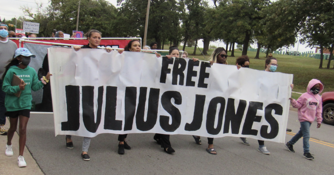 Justice for Julius supporters hold prayer vigil after Julius Jones ...