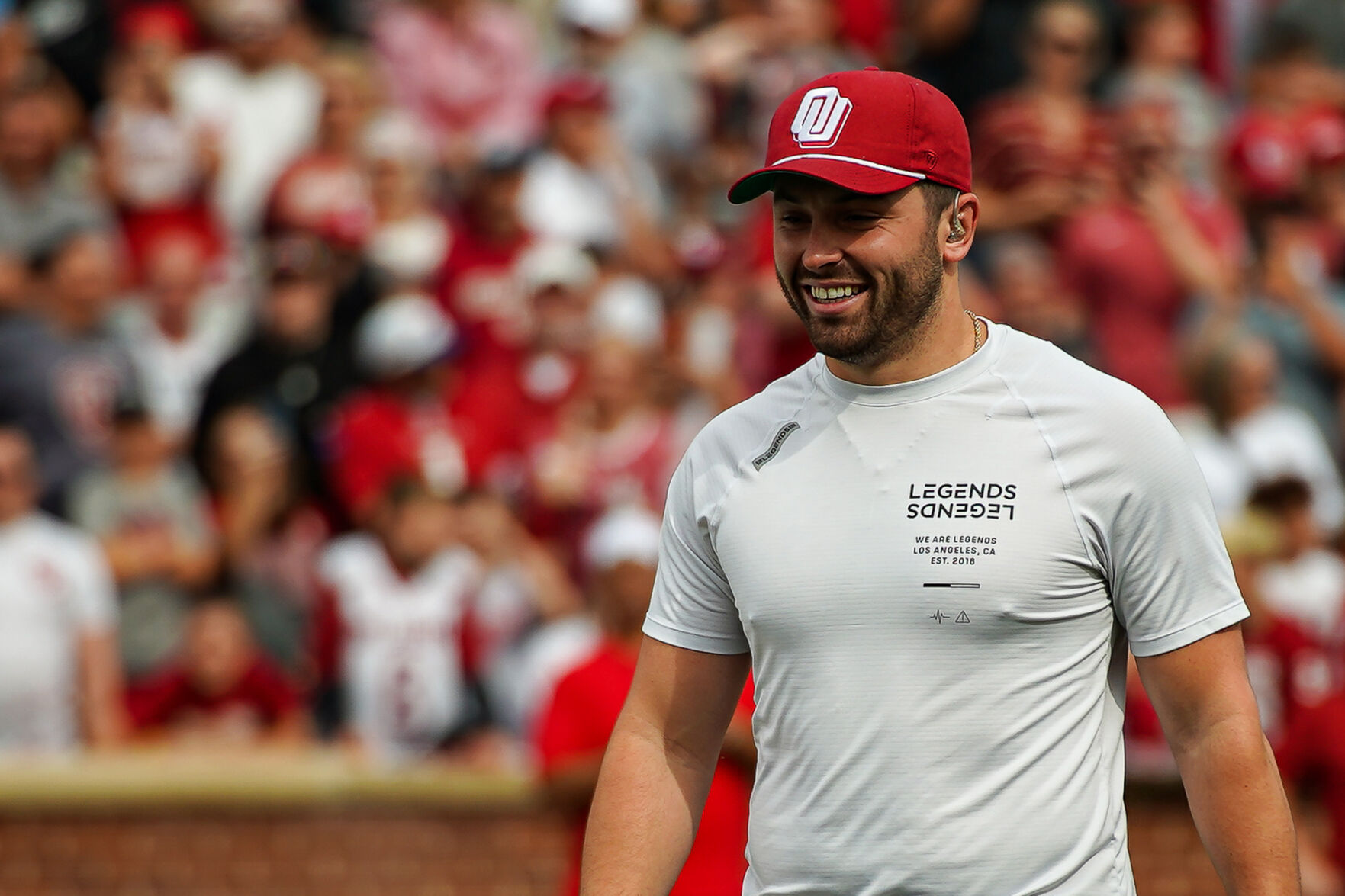 Former OU quarterback Baker Mayfield leaves game with injury as ...