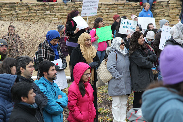 'No Ban, No Wall' Protest on South Oval | Gallery | oudaily.com