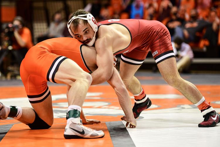 OU wrestling: Virginia Tech transfer Mitch Moore pressuring opponents ...