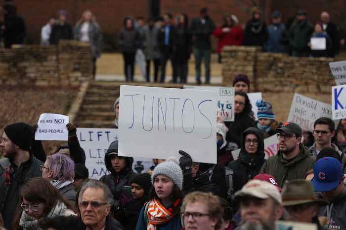'No Ban, No Wall' Protest on South Oval | Gallery | oudaily.com