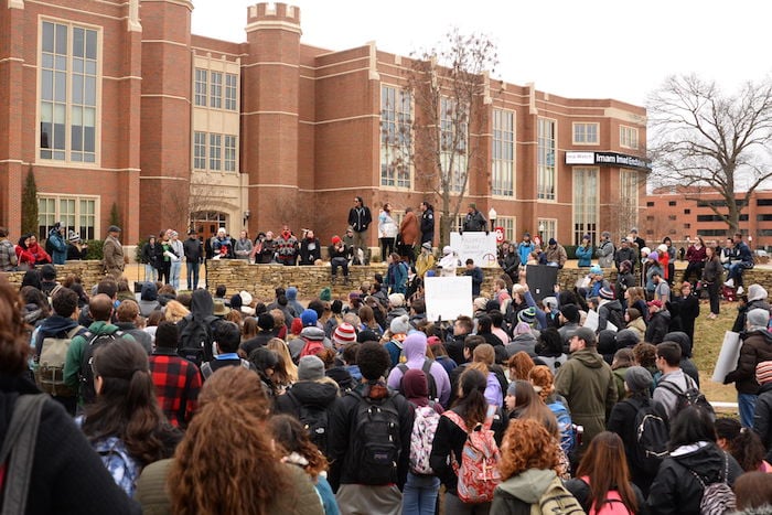 'No Ban, No Wall' Protest on South Oval | Gallery | oudaily.com