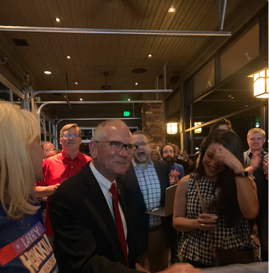 Larry Heikkila celebrates winning Norman mayoral race, Breea Clark ...