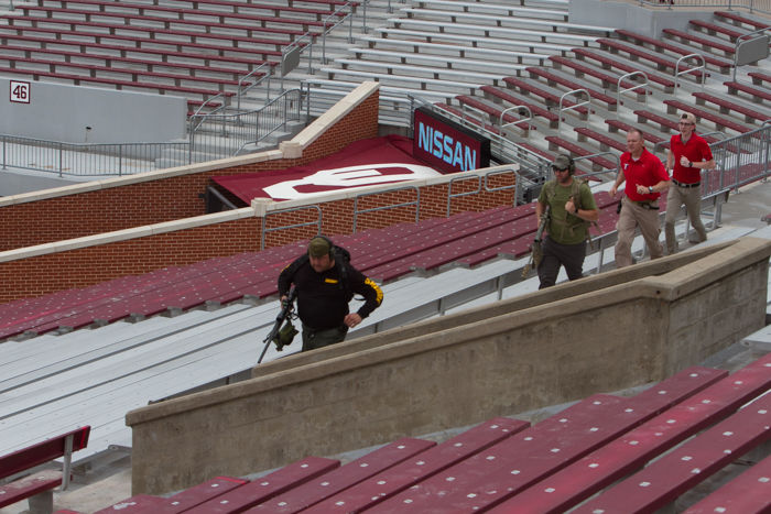 OU football: Sniper training in Gaylord Family-Oklahoma Memorial ...
