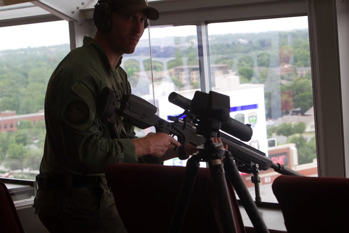 OU football: Sniper training in Gaylord Family-Oklahoma Memorial ...