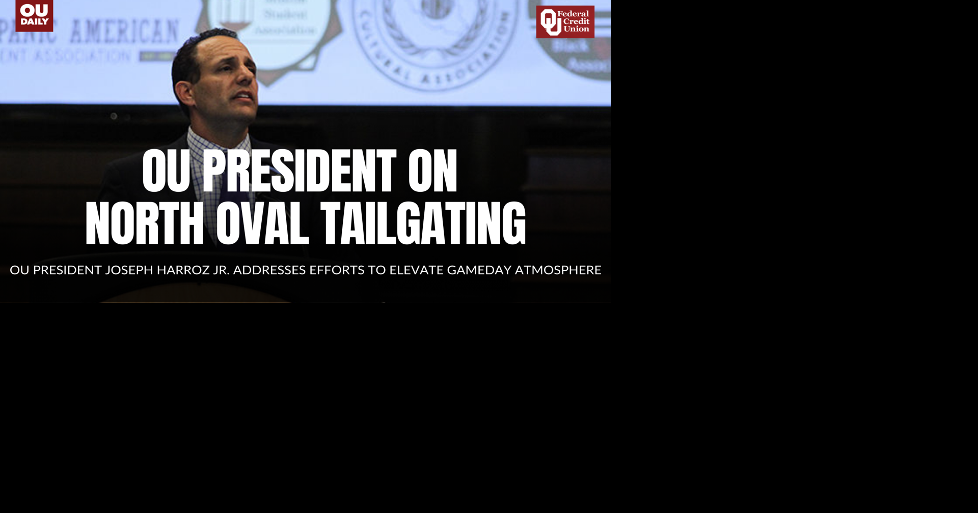 OU President Joseph Harroz Jr. talks tailgating on North Oval ...
