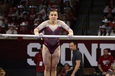 OU women's gymnastics: No. 1 Sooners score record 198.200 to win Big 12 ...
