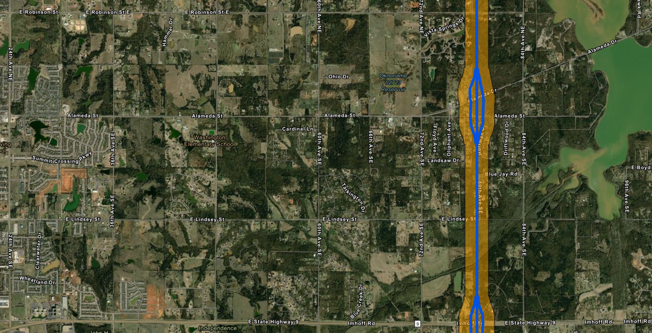 OTA Access East-West Connector, South Extension preliminary design maps ...