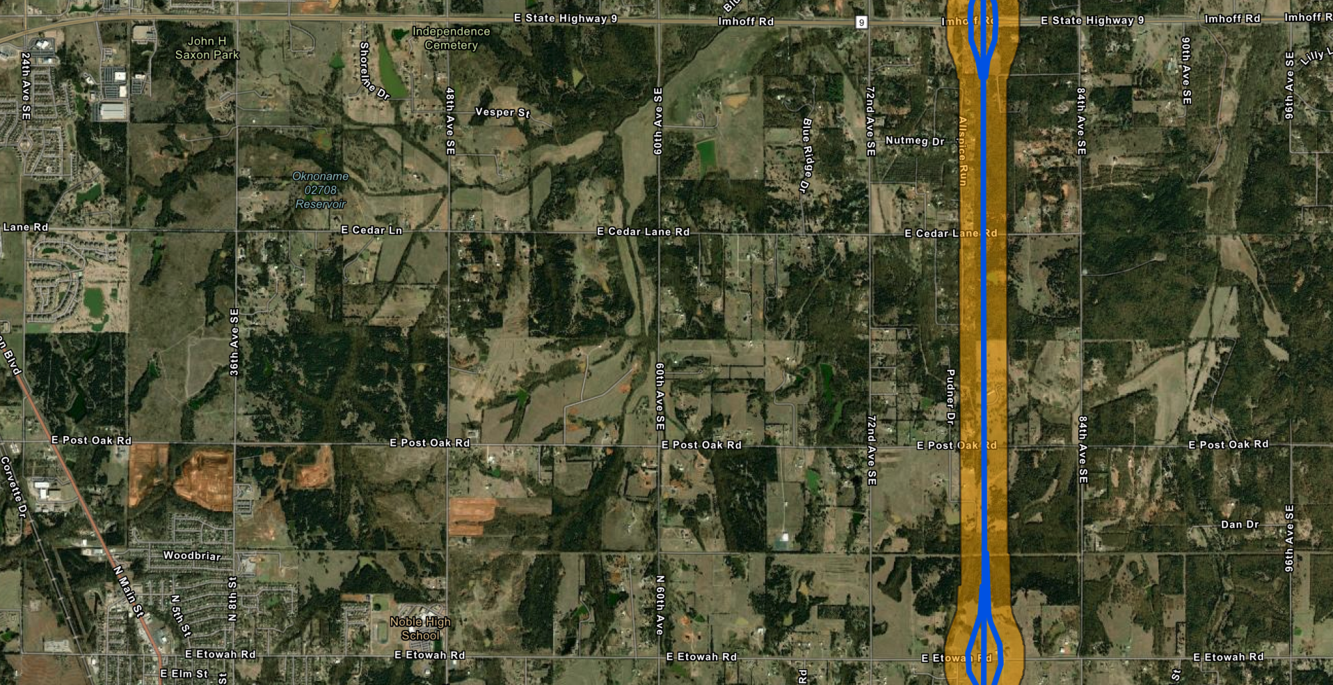 OTA Access East-West Connector, South Extension preliminary design maps ...