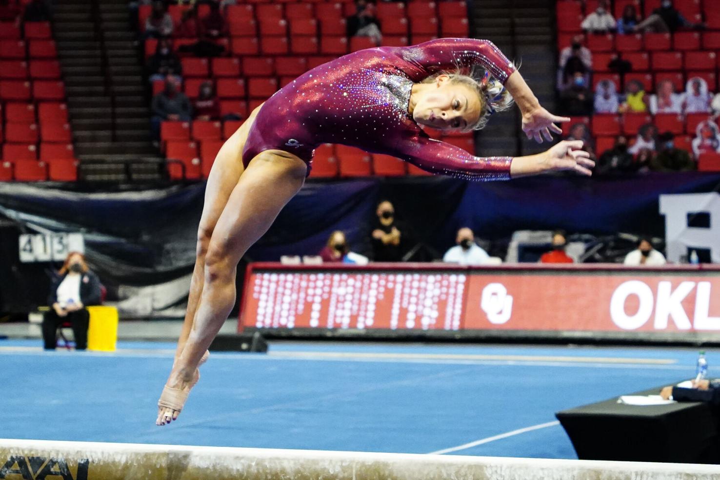 OU women's gymnastics: Audrey Davis, Jenna Dunn named Big 12 Newcomer ...