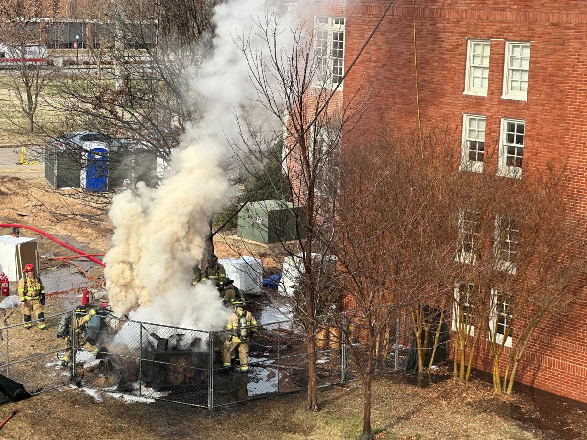 Equipment catches fire outside Jacobson Hall amid ongoing renovations ...