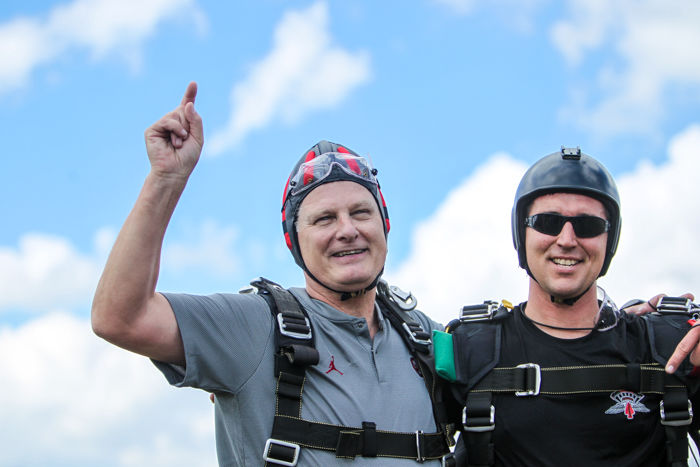 President Gallogly parachutes during ROTC jump (photos) | Gallery ...