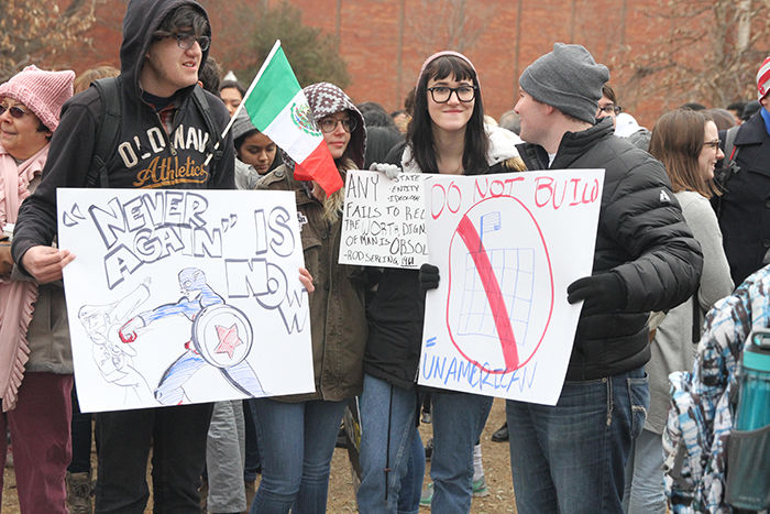 'No Ban, No Wall' Protest on South Oval | Gallery | oudaily.com