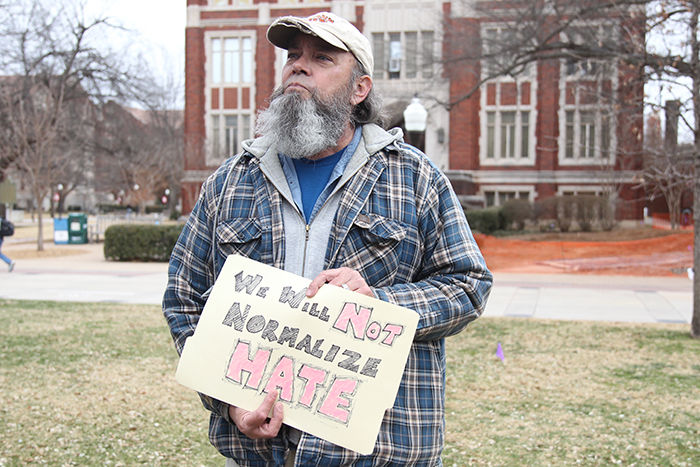 'No Ban, No Wall' Protest on South Oval | Gallery | oudaily.com