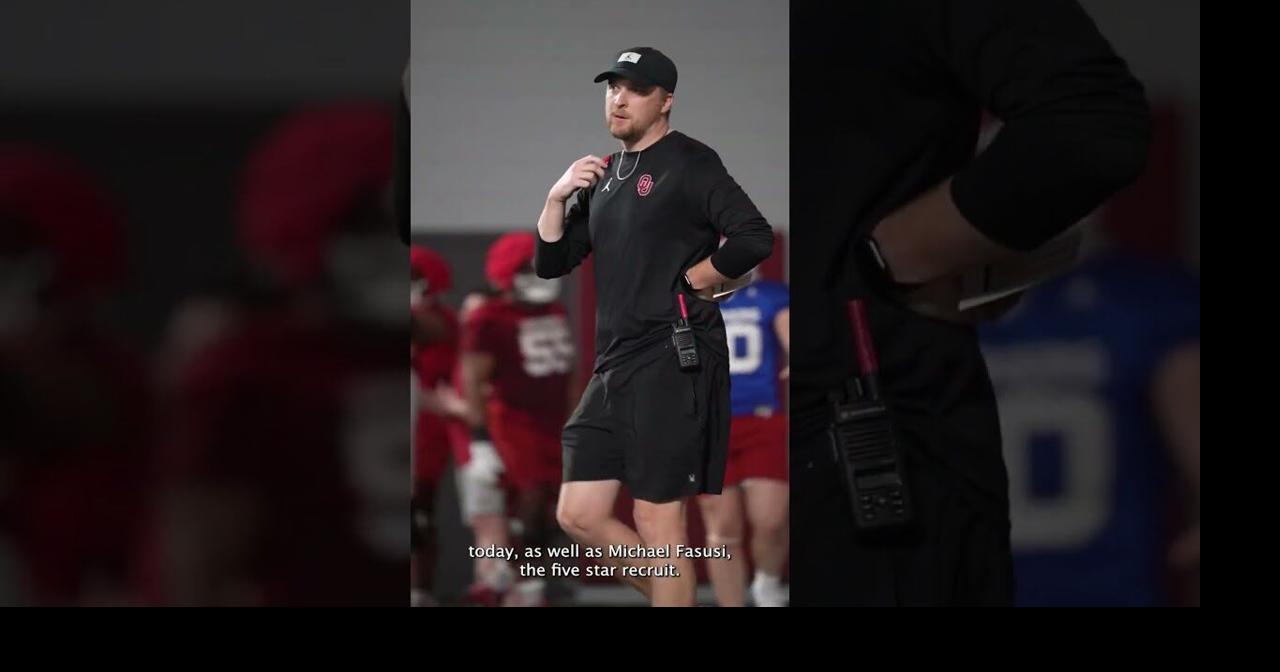 WATCH: A first look at the Sooners during spring practice Thursday ...