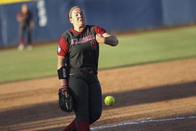 Oklahoma softball: Paige Parker knocks over Royals catcher | Sports ...