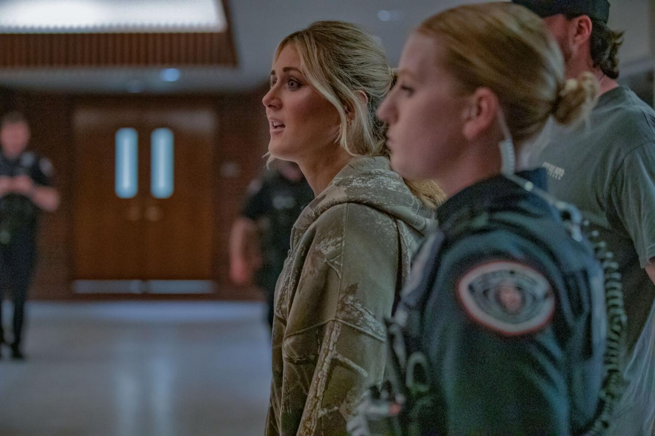 Conservative activist Riley Gaines speaks at OU amid protest | News ...