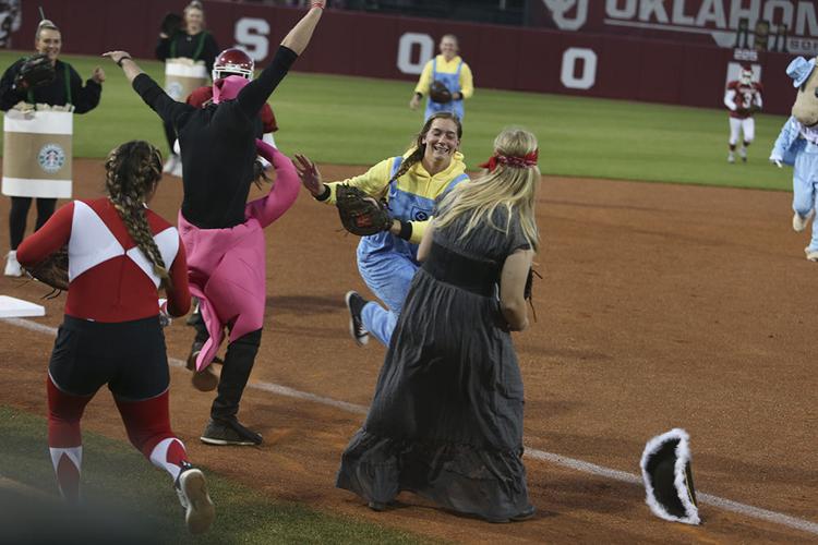 OU baseball, softball teams play in Halloween game for Children's ...