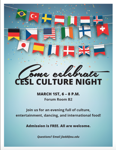 OU Center for English as a Second Language to host night of cultural ...