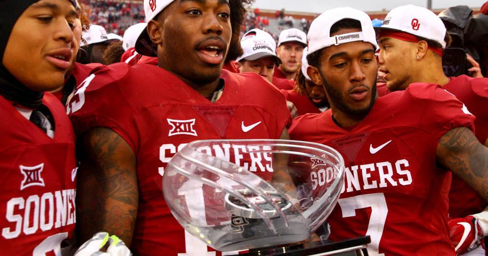 Oklahoma football: Sooners celebrate Big 12 Championship in new locker ...