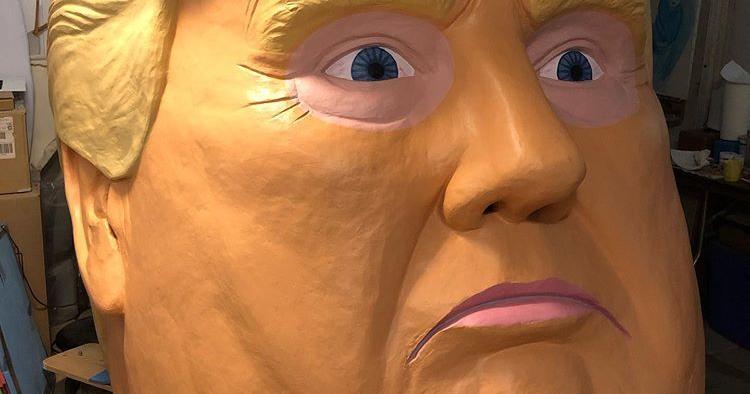 OU alumnus invites people to help roll giant papier-mache Trump head to ...
