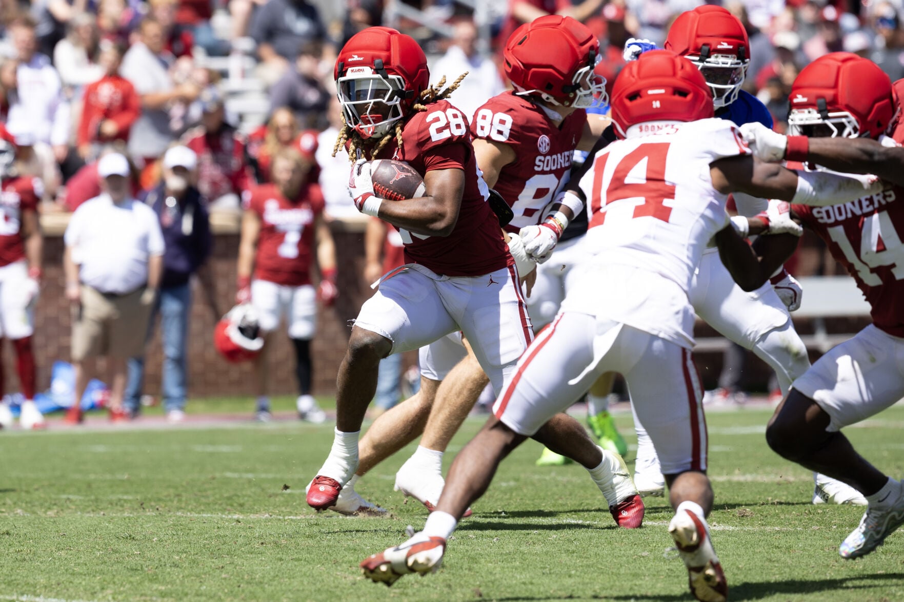 OU running backs take step forward in 2026 spring game | Sports ...