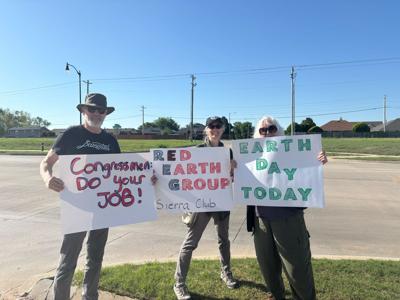 Local environmental group protests outside Tom Cole’s office | News ...