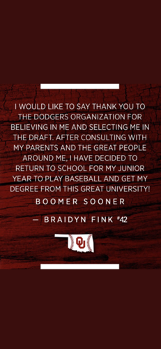 OU baseball: LHP Braidyn Fink addresses leaving Sooners | Sports ...