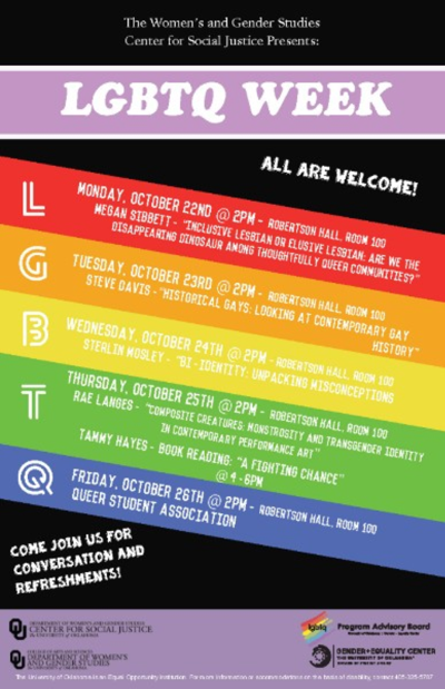 OU Center for Social Justice, Gender + Equality Center to host LGBTQ ...