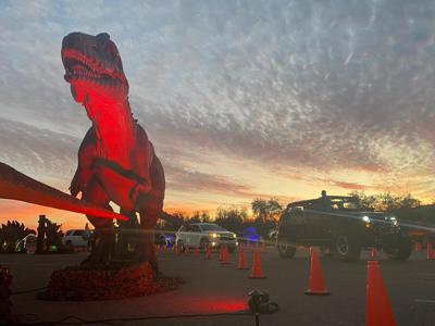 Drive-thru dinosaur attraction roars into Sooner Mall | Culture ...