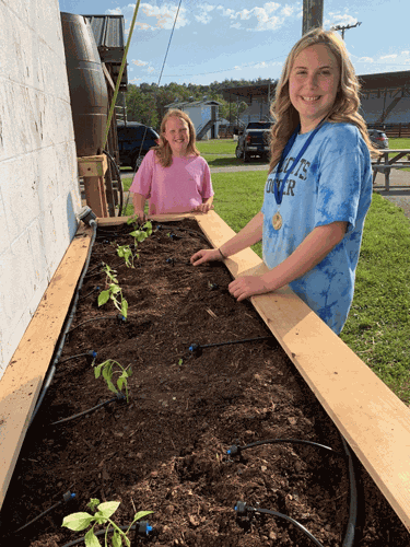 Garden planter built outside at Overton County Fairgrounds ...