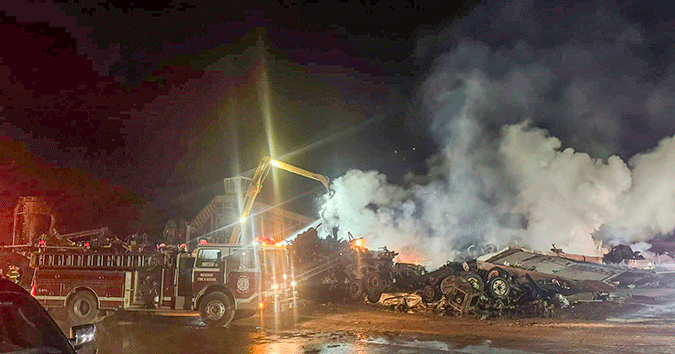 Fire at Cooper Recycling brings multiple volunteer fire departments ...