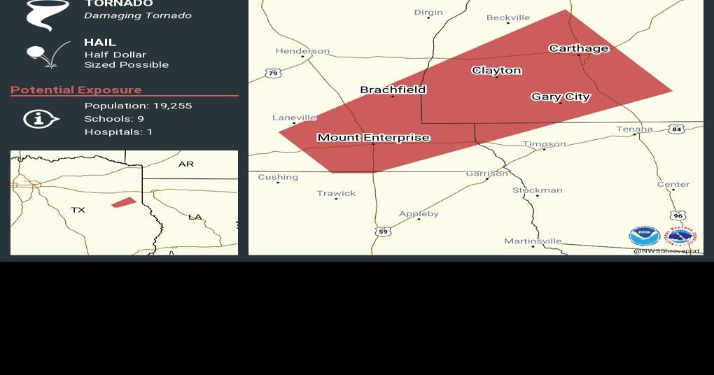 Weather Updates: Tornado warning issued for Panola County through 7:45 ...