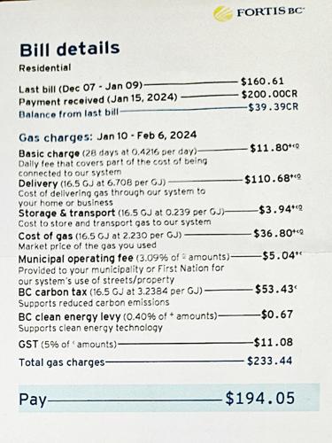 Levy-heavy gas bill sparks call for revolt | News | pentictonherald.ca