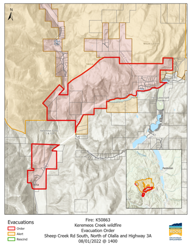 Keremeos Creek fire described as "vigorous" | News | pentictonherald.ca
