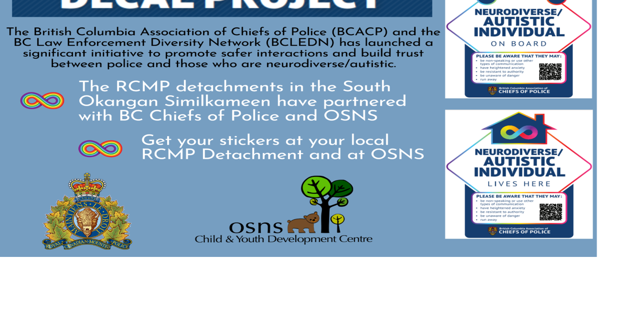 Local RCMP embrace Autism Decal Project | News | pentictonherald.ca