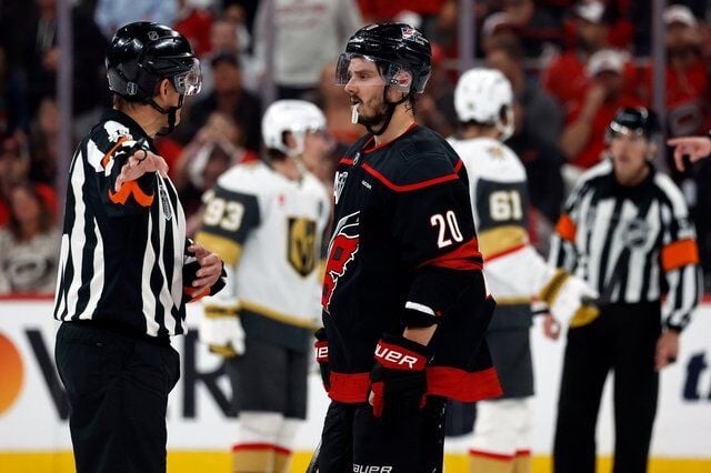 Down 0-1 in Stanley Cup Final, Hurricanes coach on top line vs. Vegas ...
