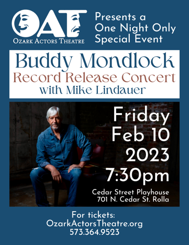 Buddy Mondlock to perform for Ozark Artists Theatre Feb. 10 | News ...