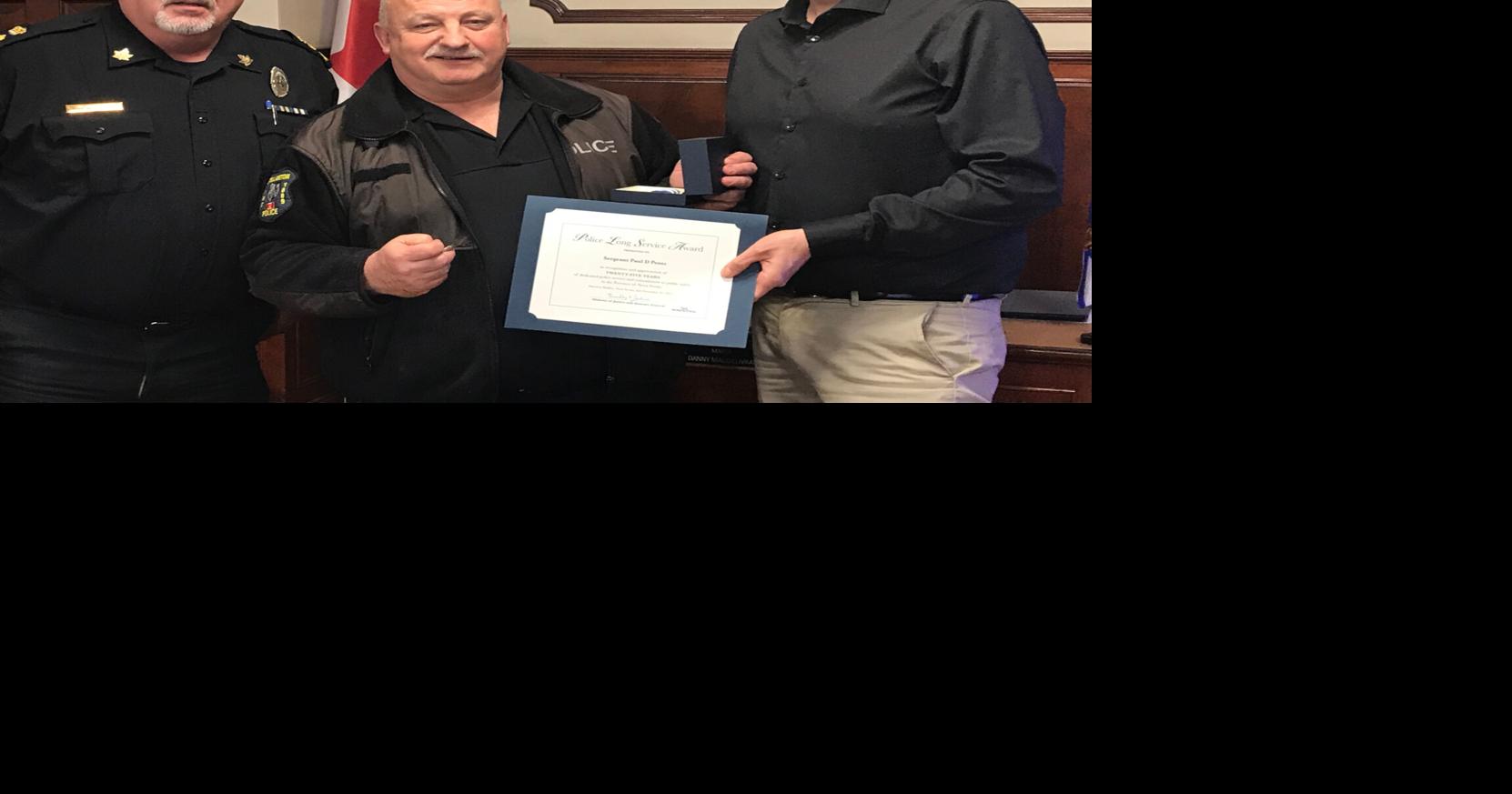 Pentz awarded for years of service as police officer | Community ...