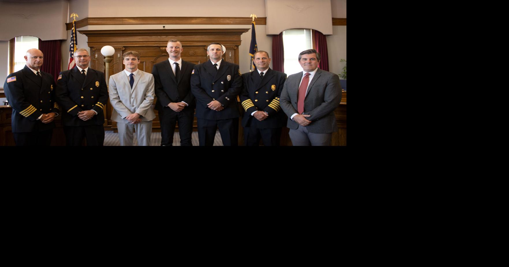 Two new firefighters, promotion in Huntington | Community ...