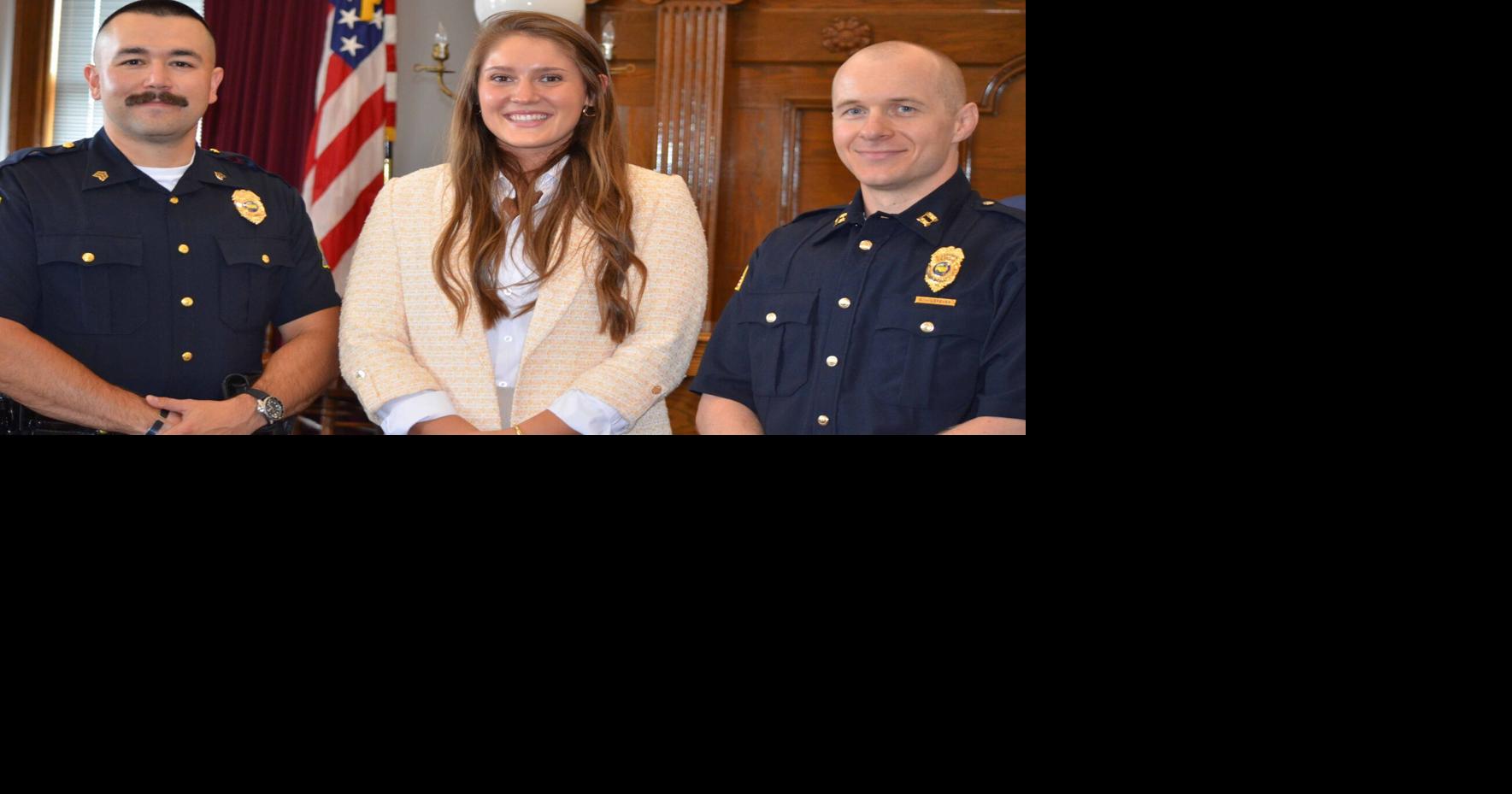 Huntington PD gets new officer, promotions, D.A.R.E. vehicles ...