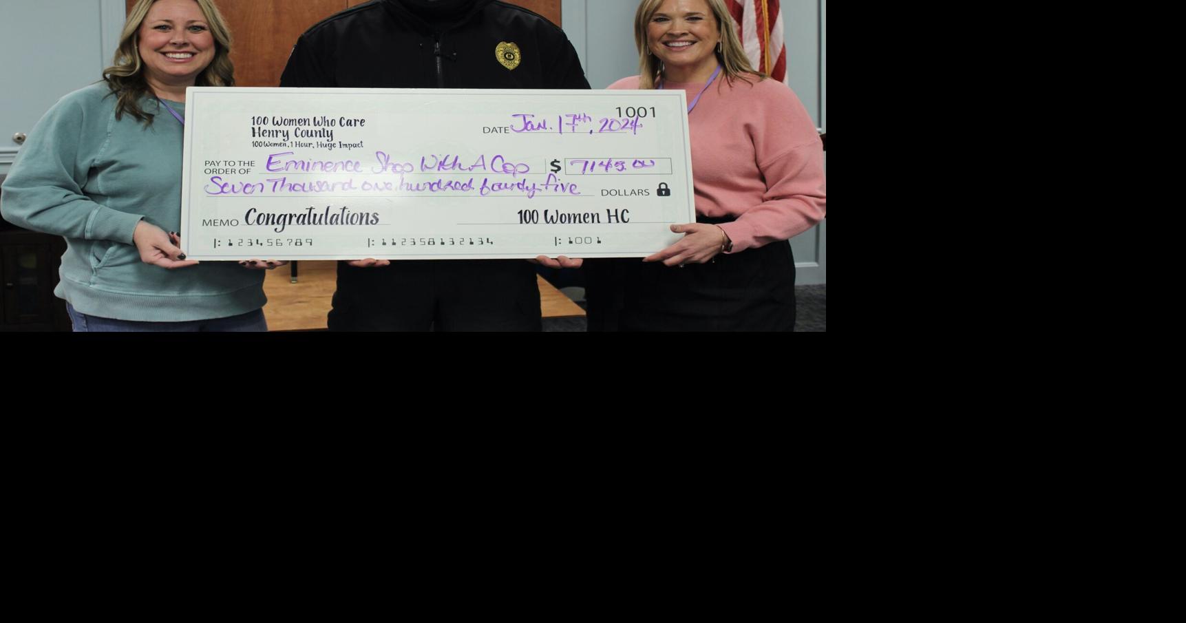 100 Women Who Care donate to Eminence police program | Henry County ...